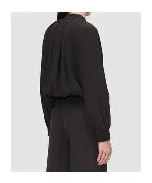JOSEPH Zip Bomber Jacket - Cocoa
