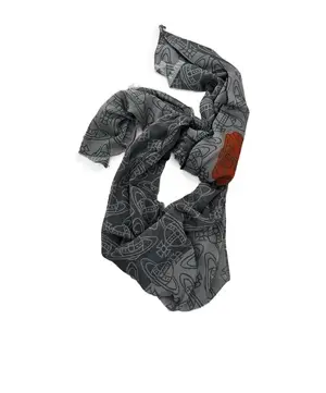 VIVIENNE WESTWOOD Print Fringed Scarf