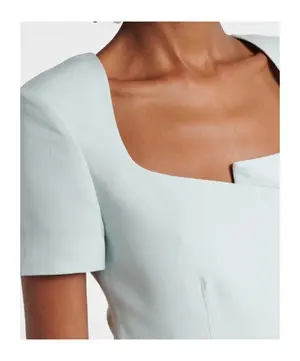 Roland Mouret Wool And Silk Blend Peplum Midi Dress