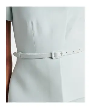 Roland Mouret Wool And Silk Blend Peplum Midi Dress
