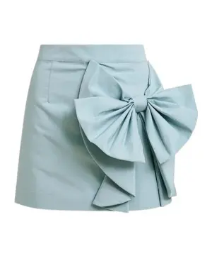 Essentiel Antwerp Joyous Bow Mini Skirt - Blue