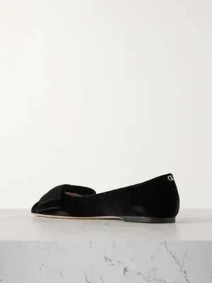 Valentino Garavani Bow Detailing Ballet Flats - Black
