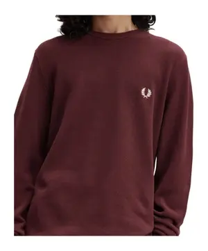 Fred Perry Logo Piqué Knitwear - Red