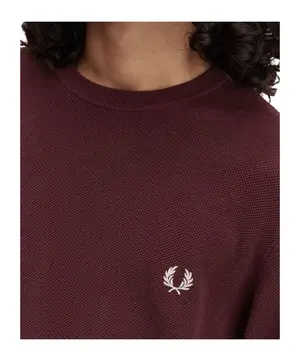 Fred Perry Logo Piqué Knitwear - Red