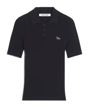 Maison Kitsuné Baby Fox Ribbed Polo Shirt