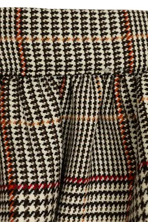 SELF-PORTRAIT Houndstooth Elasticated Skirt