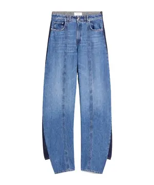 Sportmax Panelled Wide Leg Jeans - Blue