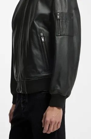 Hugo Boss Bomber Leather Jacket