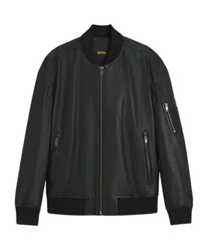 Hugo Boss Jakri Zip-up Bomber Jacket - Black
