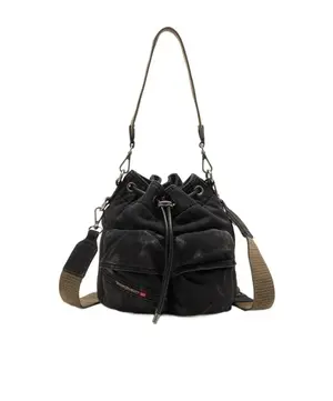 DIESEL® Multi-pocket Denim Bucket Bag - Black