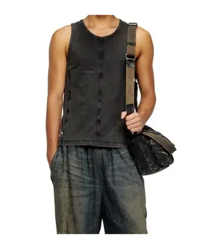 DIESEL® Multi-pocket Denim Bucket Bag