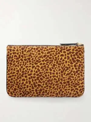 Valentino Garavani Zipper Clutch With Print And V-shaped Details