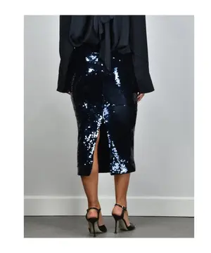 ROTATE BY BIRGER CHRISTENSEN Sequin Embellished Pencil Skirt