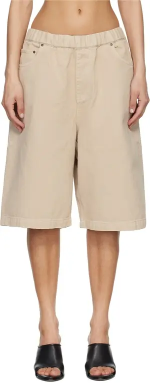 ENTIRE STUDIOS Spar Cotton Canvas Bermuda Shorts - Beige