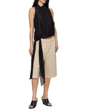 ENTIRE STUDIOS Spar Cotton Canvas Bermuda Shorts - Beige