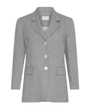 Marella Single-breasted Linen-blend Blazer