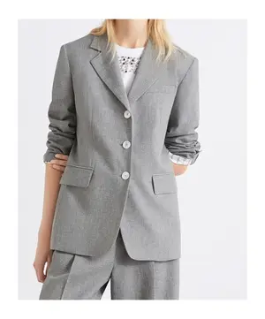 Marella Single-breasted Linen-blend Blazer