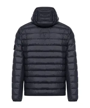 Stone Island Lightweight Hooded Down Jacket - Blue