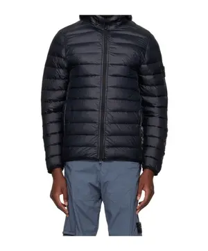 Stone Island Lightweight Hooded Down Jacket - Blue
