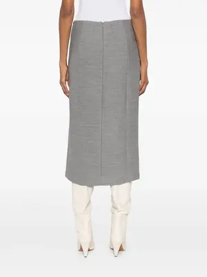 ENTIRE STUDIOS Straight Midi Skirt - Gray