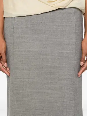 ENTIRE STUDIOS Straight Midi Skirt - Gray