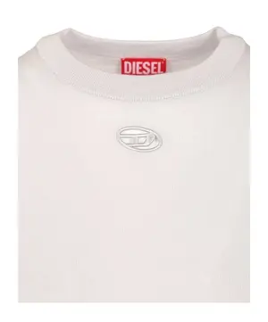 DIESEL® Embroidered Logo Knit Top - Grey