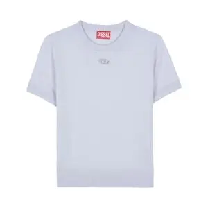 DIESEL® Embroidered Logo Knit Top - Grey