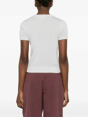 DIESEL® Embroidered Logo Knit Top - Grey
