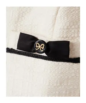 LoveShackFancy Cropped Bow-embellished Jacket