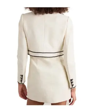 LoveShackFancy Cropped Bow-embellished Jacket