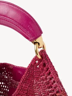 Chloé Woven Shoulder Bag With Letter Detail - Brown