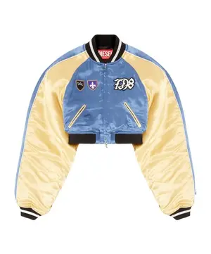 DIESEL® Appliqué Bomber Jacket - Nude