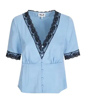 Baum Und Pferdgarten Melonie Lace Trim Top - Blue