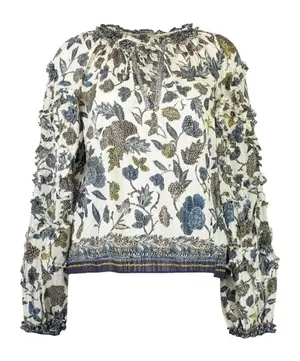 Ulla Johnson Azrou Floral Print Cover-up - White