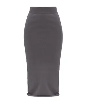 ENTIRE STUDIOS Raw Knit Midi Skirt - Grey