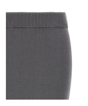 ENTIRE STUDIOS Raw Knit Midi Skirt - Grey