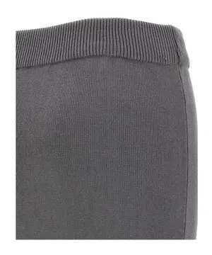 ENTIRE STUDIOS Raw Knit Midi Skirt - Grey