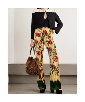 Valentino Garavani Floral Pattern Wide-leg Pants