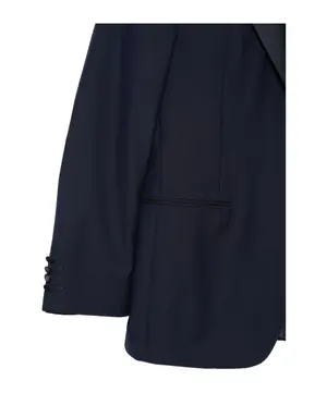 Canali Long-sleeved Suit And Trousers Two-piece Set - Black