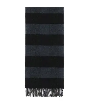 LANVIN Striped Fringed Scarf