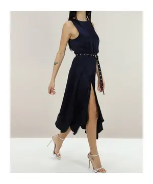 Liu Jo Belted Asymmetric Midi Dress
