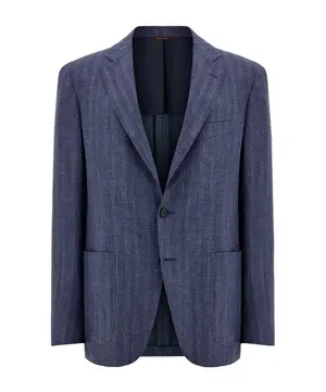 Canali Long-sleeved Suit Jacket - Blue