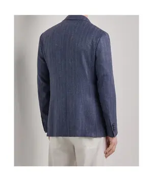 Canali Long-sleeved Suit Jacket - Blue