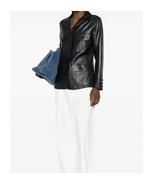 P.a.r.o.s.h Leather Button-front Jacket