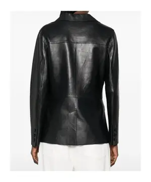 P.a.r.o.s.h Leather Button-front Jacket