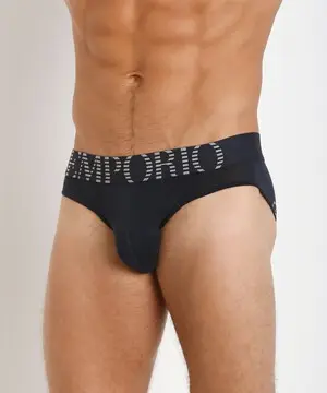 Emporio Armani Logo Detail Panties - Brown
