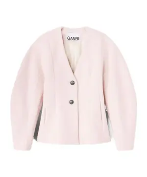 GANNI V-neck Button-front Jacket