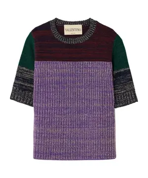 Valentino Garavani Short-sleeve Knit Sweater