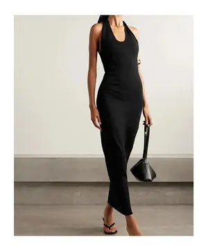 SIR. Solari Stretch Recycled-jersey Halterneck Maxi Dress
