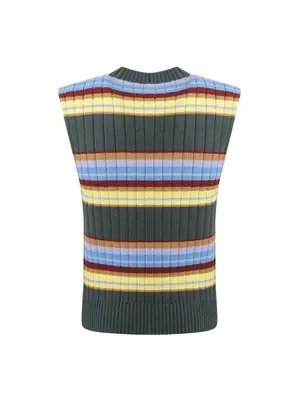 Dries Van Noten Striped Sleeveless Sweater